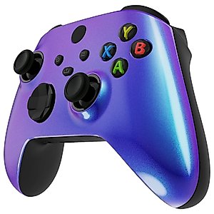 eXtremeRate FaceMag Magnetic Front Housing Shell for Xbox Series X & S Controller, Chameleon Purple Blue Replacement Parts Accessores Faceplate for Xbox Core Wireless Controller [Controller Excluded]