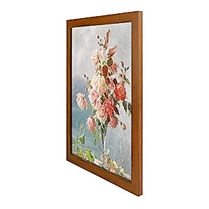 Golden State Art, 16x20 Brown Picture Frame-Display Pictures 16x20 without Mat - Solid Wood, HD Tempered Glass (Wall Display)