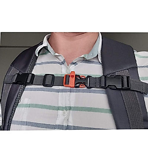 HDHYK Backpack Chest Strap- Nylon - Adjustable Universal (Wolf Grey)