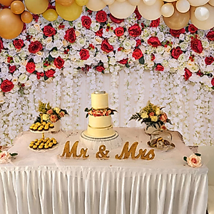 CSFOTO 10x8ft Wedding Backdrops for Reception Floral Backdrop for Wedding Shower Engagement Backdrop Flower Wall Backdrop Bridal Shower Background for Cradle Ceremony Backdrop for Proposal