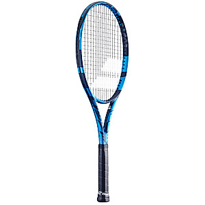 Babolat Pure Drive Tennis Racquet - Strung with 16g White Babolat Syn Gut at Mid-Range Tension (4 3/8" Grip)