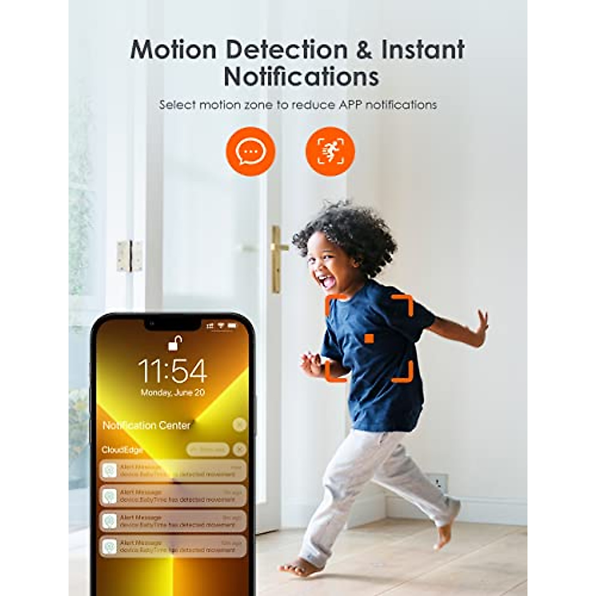 BabyTime Pet Camera, Indoor 2K 360° Wi-Fi Smart Camera with Night Vision, Motion Detection, Two-Way Audio, Compatible with Alex