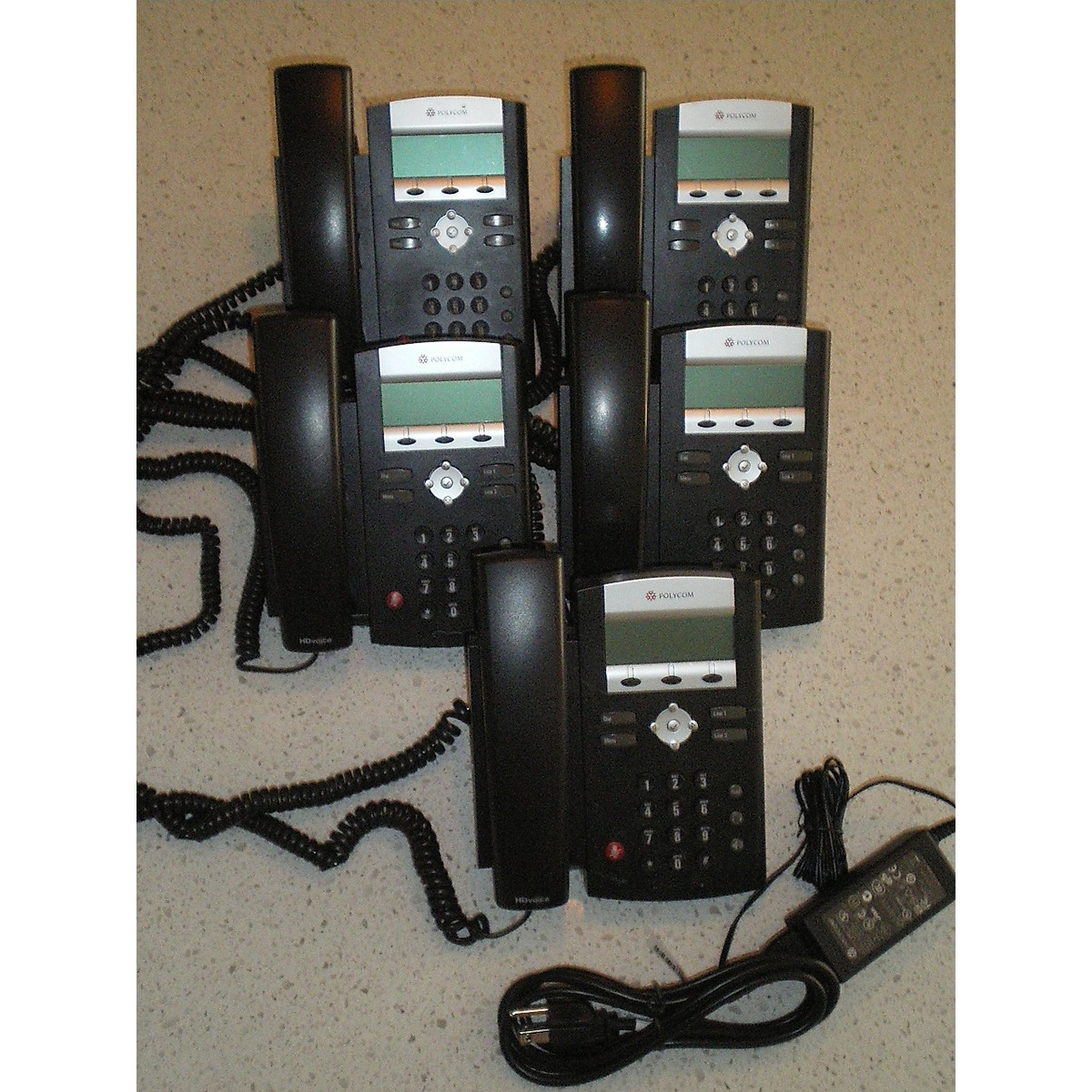 Polycom Inc. - SoundPoint IP 335 HD Black Two-Line Entry-Level VoIP Telephone with Power Supply