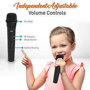 Pyle Wireless Portable PA Speaker System - 600W Bluetooth Compatible Rechargeable Battery Powered Outdoor Stereo Speaker Microphone Set w/ 30-Pin iPod Dock, - 1/4" to AUX RCA Cable - Pyle PWMA930IBT