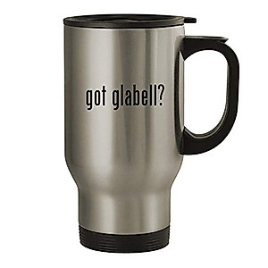 Knick Knack Gifts got glabell? - 14oz Stainless Steel Travel Mug, Silver