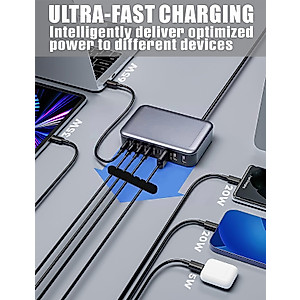 240W USB C Charger, 8 Port Fast USB C Charging Station, 65W Type C Laptop Fast Charger, Compatible with MacBook Pro/Air iPad Pro/Air iPhone 14 13 12/Pro Max Galaxy Note S22 Pixel