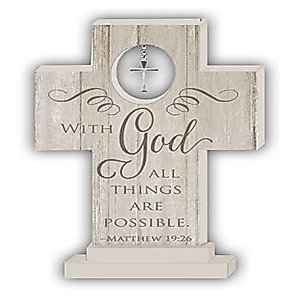 Cathedral Art (Abbey & CA Gift Standing Cross-with God, One Size, Multicolored 1.75" x 4.00"