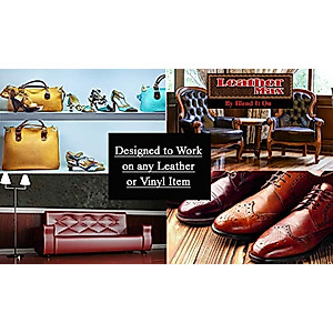 Leather Repair Kit/Leather Color Kit/Cleaner/Color Restorer/Sponge Applicator (Leather Repair) (Vinyl Repair) (Leather Dye) (Dark Brown)