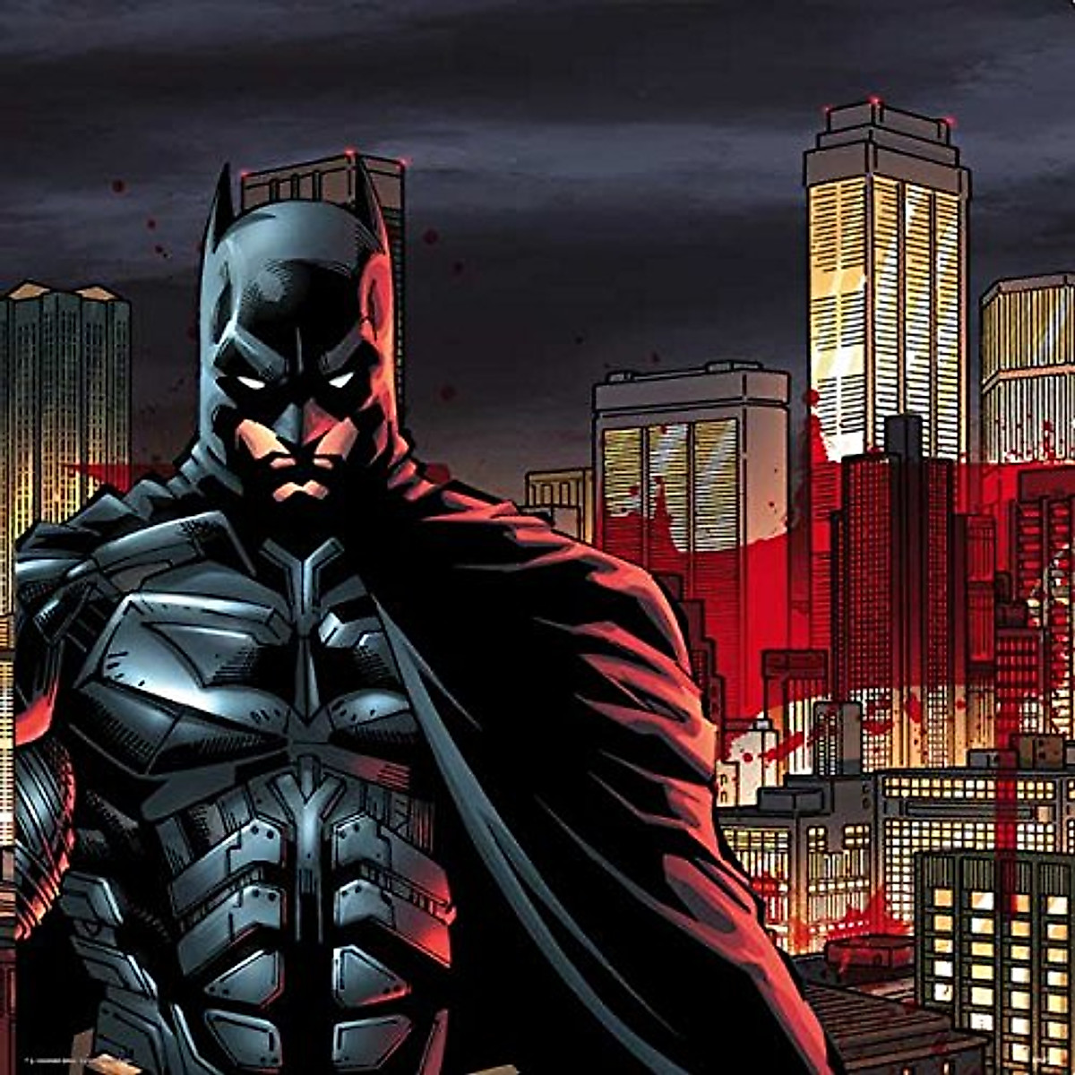 Skinit Decal Gaming Skin Compatible with PS4 Slim Bundle - Officially Licensed Warner Bros Batman in Gotham City Design