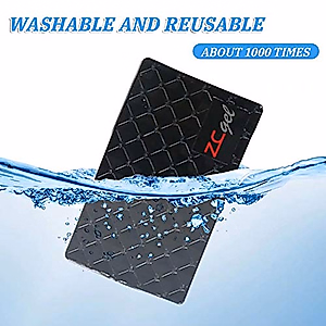 ZC GEL Sticky Dash Pad (4 Pack), Removable and Traceless Car Dashboard Mat with Heat Resistant, Sticky Non-Slip Dashboard Gel Pad for Cell Phone, Sunglasses, Keys, Coins and More (Size: 5.9" x 3.5")