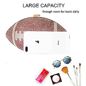 Womens Evening Bags Round Ball Clutch Purse Rhinestone Glitter Crossbody Shoulder Bag