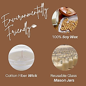 Nika's Home Coffee Latte Soy Candle - 12oz Mason Jar - Non-Toxic Soy Candle-Hand Poured Candle- Handmade, Long Burning Candle-Highly Scented Candle-All Natural, Clean Burning Candle