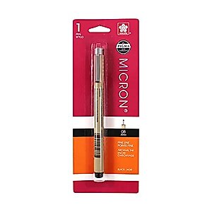 Sakura 30881 Pigma Micron Blister Card 08 Ink Pen, 0.50-mm, Black