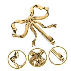 Zerodeko Bow Hook Door Hanger Wall Peg Hook Door Hooks Decorative Hooks Bowknot Hook Kitchen Hook Towel Hook Punch Hooks Hat Hooks Wall Hooks Home Decor Unique Brass Household Products,S