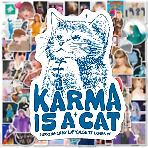 JXJMYU 100pcs Tayloris Music Sticker for Adult, Female Pop Singer Ablum Stickers for Teen Girl, Waterproof Vinyl Sticker for Water Bottle Laptop Phone Party Favors