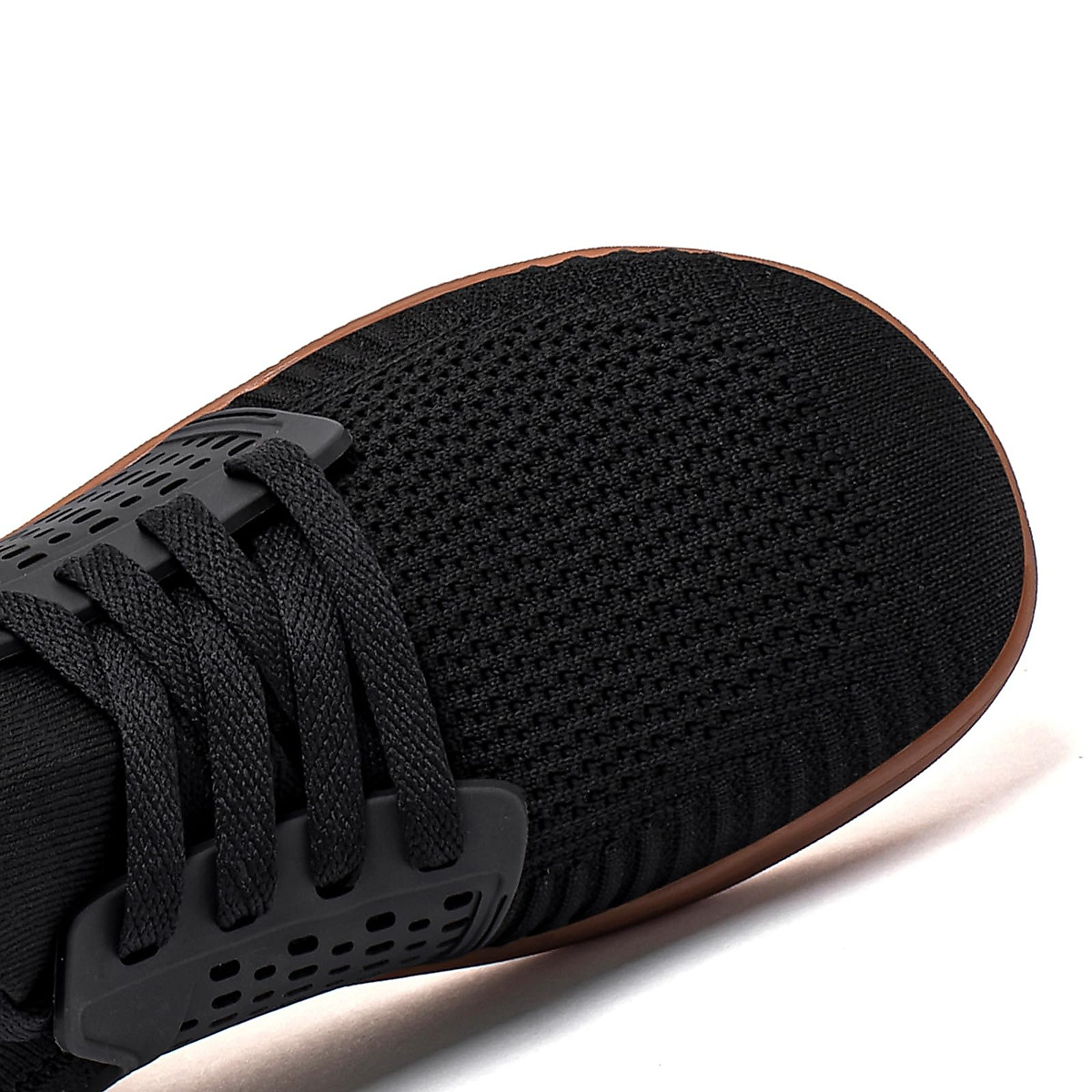 HOBIBEAR Wide Minimalist Barefoot Shoes Mens Womens Walking Sneakers Shoes | Zero Drop Sole | Optimal Relaxation (Black/Gum,Women 9.5 Wide/Men 7.5 Wide)