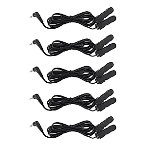 Kadimendium TENS Machine Electrode Wire, 2.5mm Plug Electrode Wire Improve Copper Core 5 Pcs for Massage