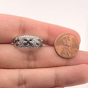 Vogati 0.02 Cts Black Diamond Ring in Silver with Black Rhodium - Valentine's Day Sale