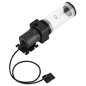 19W 12v CPU Water Cooling Pumpe Reservoir DIY Combo, 800L/H , G 1/4" Thread Port, PC Cpu Water Cooling System Heat Exchanger Tool, Transparent Acrylic Material, Easy Install(110mm)