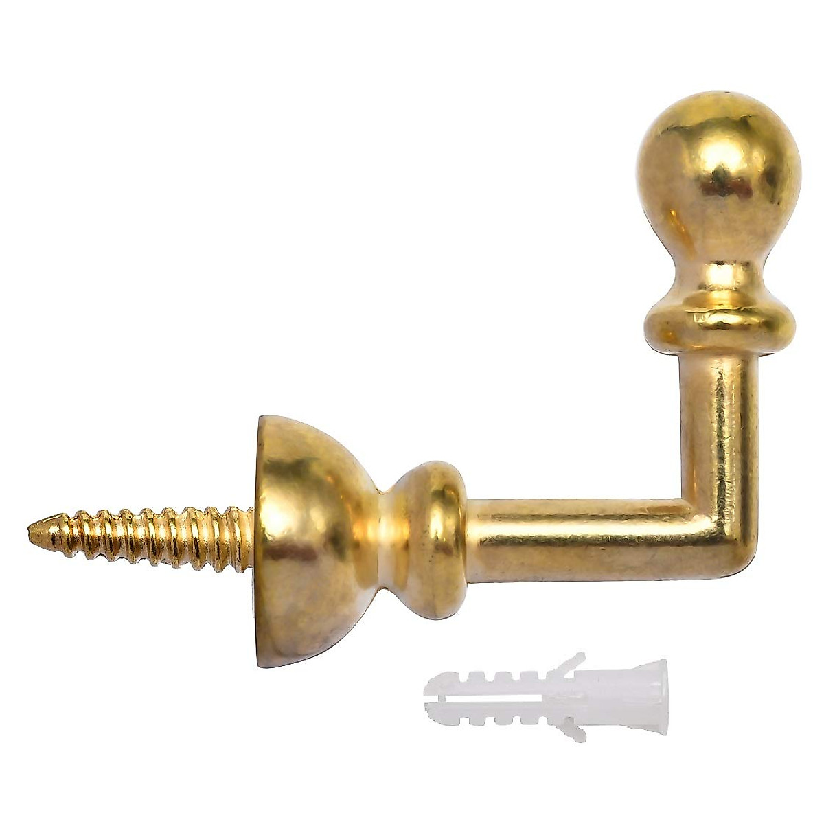 Heavy Duty Decorative Coat Hook Curtain Holdbacks Curtain Tiebacks Great for Wall Mounted Hook Rack(Gold, 11Set)