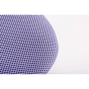 JJS Kids Mesh Rolling Desk Chair, Small Swivel Office Computer Chair for Teens, Low-Back Adjustable Upholstered Student Task Chair, Purple