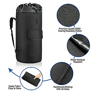 Laundry Bag Backpack, Laundry Bag Extra Large Heavy Duty, Laundry Bag Backpack with Straps, laundry bag for college Dorm ,Laundromat Apartment,