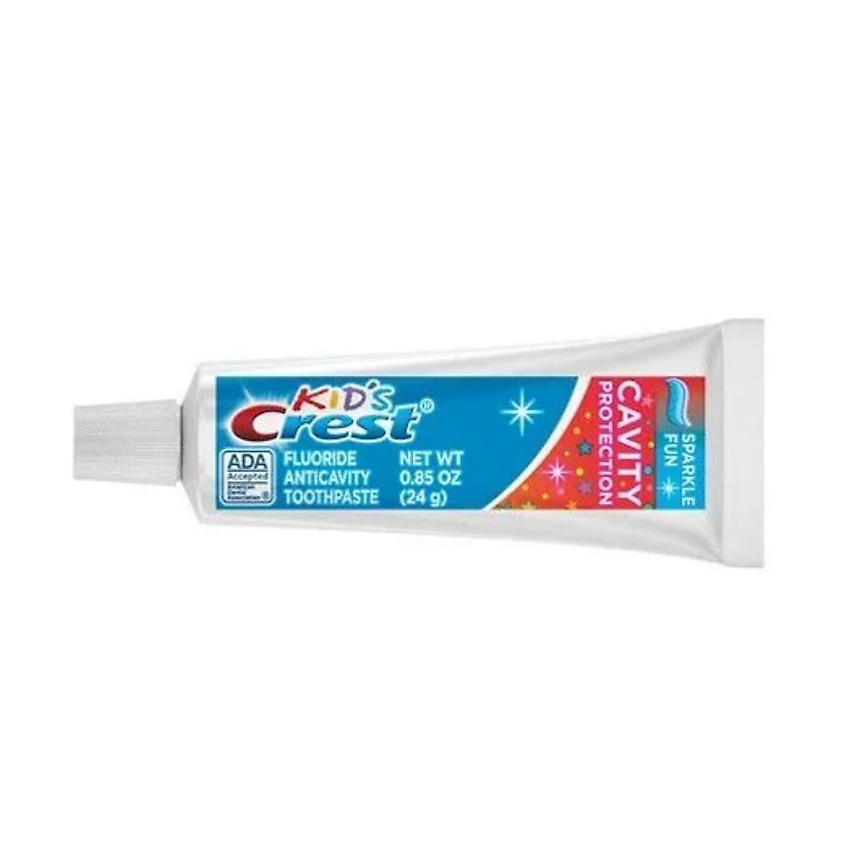 Kid’s Crest Cavity Protection Sparkle Fun Toothpaste .85 Ounce (12 Pack) | Sparkle Fun Flavor with Fluoride | Travel Size Anticavity Paste (B07NBR4LCB)