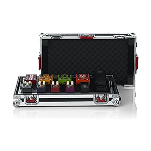 Gator Cases G-TOUR Series Gutiar Pedal board with ATA Road Case, Wheels and Pull Handle; Large: 24" x 11" (G-TOUR PEDALBOARD-LGW) , Black