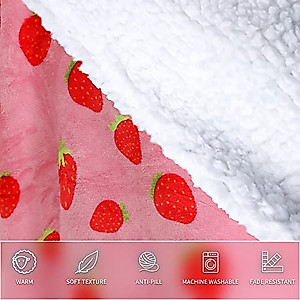Blanket Hoodie Oversized Hoodie Oversized Blanket Hoodie,Premium Sherpa Fleece Oversized Hoodie Blanket Sweater Jacket with Giant Pocket,Super Cozy and Big Strawberry Blanket Hoodie for Women & Men