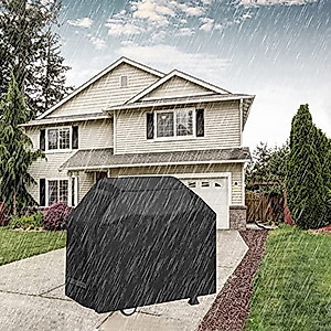 Grill Cover, Waterproof BBQ Grill Cover, 58 inch Rip-Proof and Anti-UV Barbecue Gas Grill Cover Compatible for Weber Char-Broil Nexgrill Grills and More