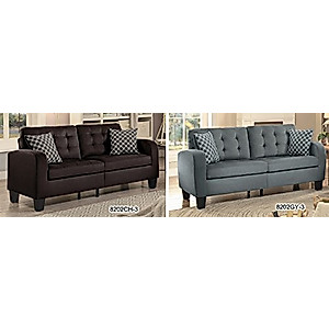 Homelegance Sinclair 72" Fabric Sofa, Chocolate