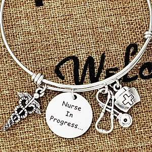 Kivosliviz Nursing Student Bracelet Jewelry Nurse Progress Future Nurse Gifts
