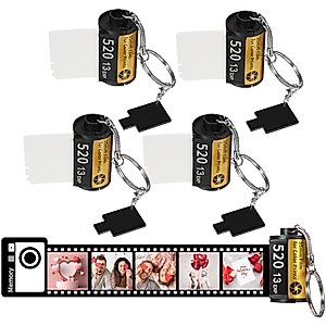 Guiqulai 6 Pack Sublimation Film Roll Keychain Personalized Photo Keychain Camera Memory Keychain Double Sided Sublimation Reel Album (4)