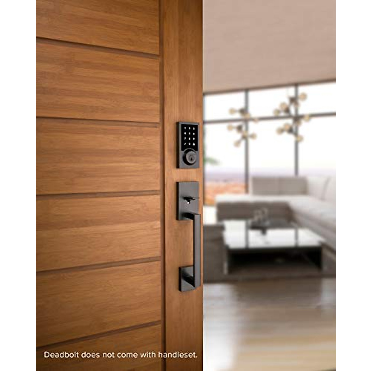 Kwikset 99160-017 SmartCode 916 Contemporary Smart Lock Touchscreen Electronic Deadbolt Front Door Lock with SmartKey Security and Z-Wave Plus in Venetian Bronze