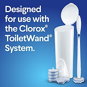 Clorox Toilet Wand Disinfecting Refills, Toilet and Bathroom Cleaning, Toilet Brush Heads, Disposable Wand Heads, Blue Original, 30 Count