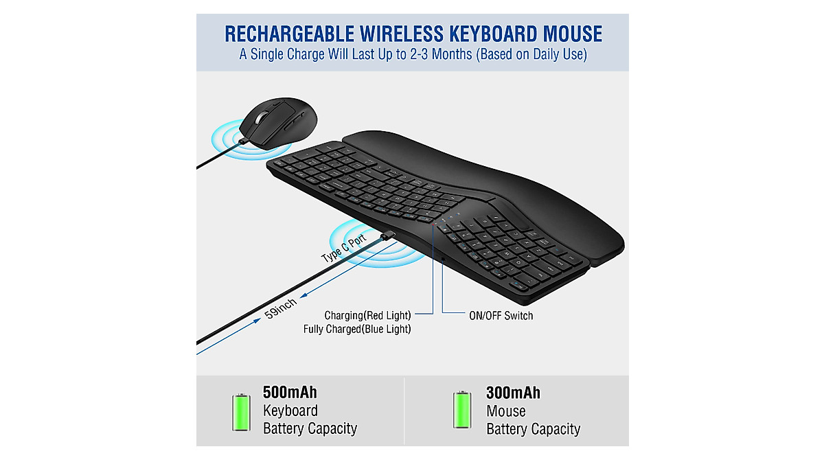 MK960 Ergonomic Wireless Keyboard & Mouse Combo