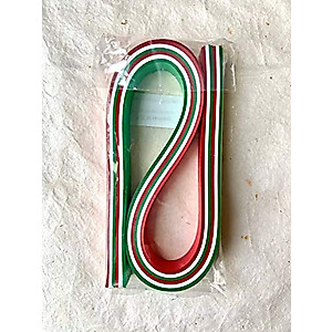 1" Red, Green, White Holiday~ Paper Strips for German, Froebel, Moravian Stars & Weaving