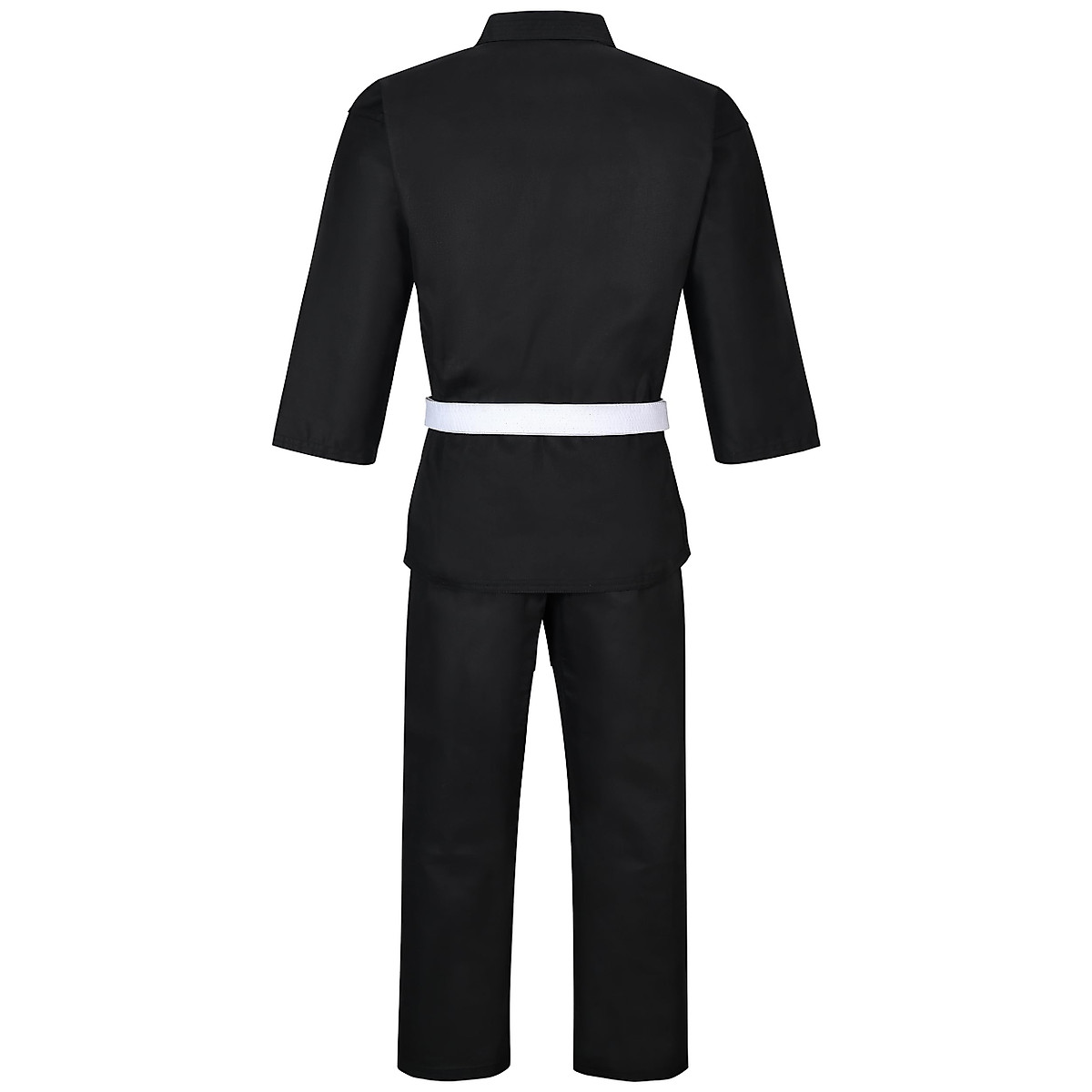 Karate gi Martial Arts Elastic Drawstring Karate Uniform For Kids & Adult Lightweight Student Gi with Free Belt 00 (3'9"-4'/50 lbs)