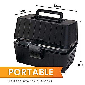 Zento Deals Heating Lunch Box – 12V Portable Mini Electric Warmer for Car Food - Perfect for Outdoors Travelling, Camping - Easy to Clean Insulated Lightweight (a-Black hard) (1pc - Black)