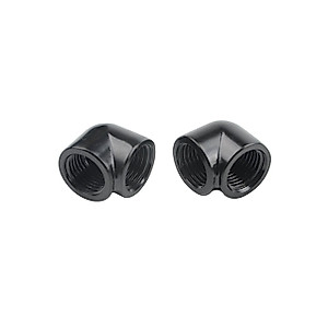 BXQINLENX 20 PCS Silver Chrome G1/4" Plug Fittings for Computer Water Cooling System (Black)