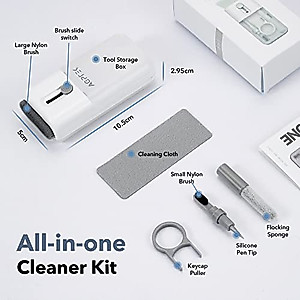 Electronics Cleaner Kit, AGPTEK 6-in-1 Keyboard Cleaning Kit, Multifunctional Electronic Cleaner Tool for Earbuds/Phone/Laptop/PC Monitor/Camera/Watch