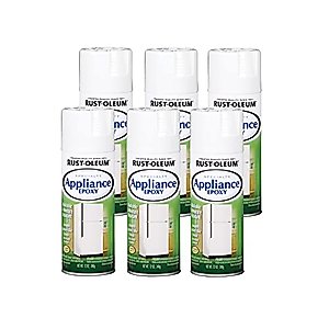 Rust-Oleum 7881830-6PK Specialty Appliance Epoxy Spray Paint, 12 oz, White, 6 Pack