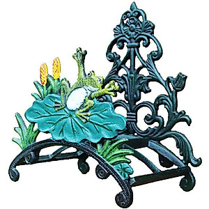 DFONCE Garden Hose Holder Metal Sturdy Decorative European Style Outdoor, Wrought Iron, 131 Foot Hose Capacity, Wall-Mounted (Size : Frog)