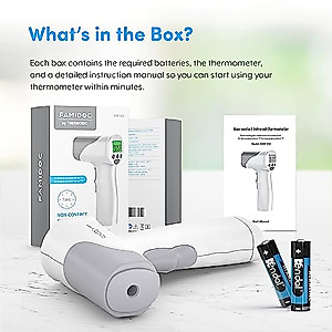 Medical Grade Heavy Duty Touchless Infrared Forehead Thermometer, for Adults & Baby Thermometer Gun, 1s Instant Results