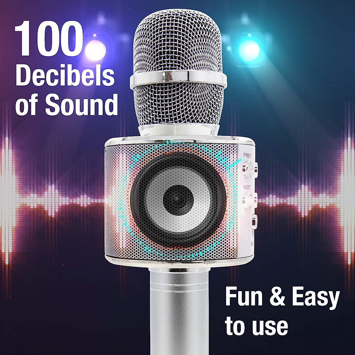 MR. MICROPHONE As Seen on TV - Wireless Karaoke Microphone, Portable Handheld Rechargeable Karaoke Speaker Machine for Boys Girls Kids Singing, Compatible with iPhone Android PC