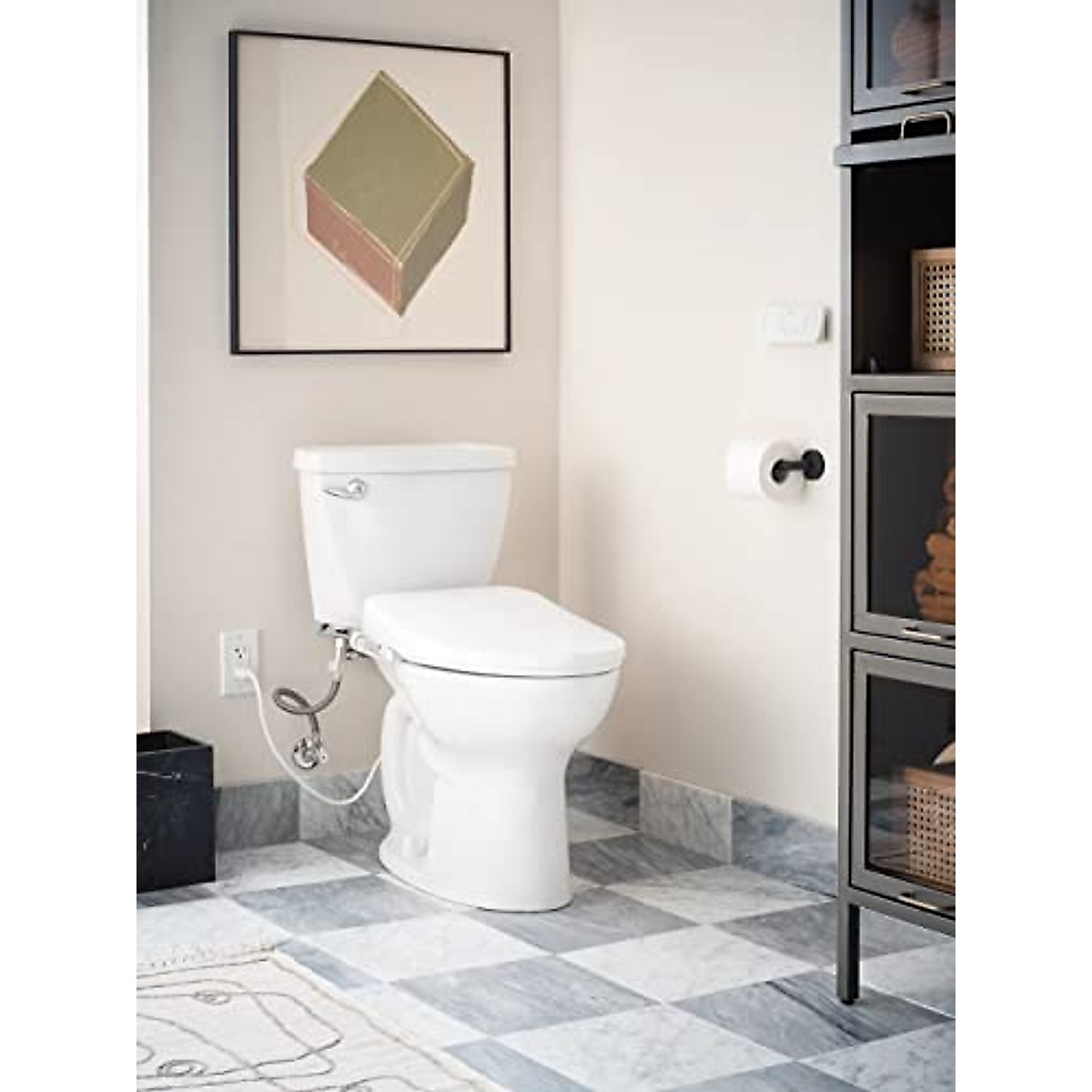 Moen EB1500-E 3-Series Standard Electronic Bidet Toilet Seat with Remote Control, White