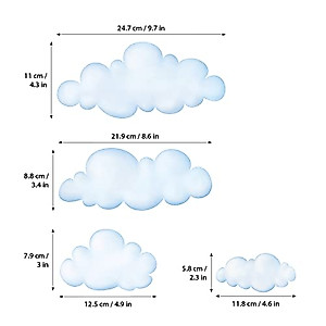 DECOWALL DS-8030 Clouds Kids Wall Stickers Wall Decals Peel and Stick Removable Wall Stickers for Kids Nursery Bedroom Living Room (Small)