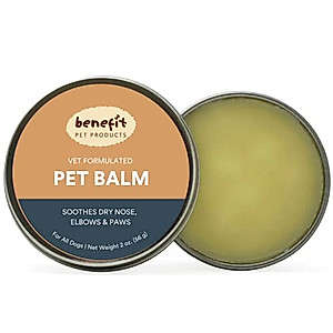 Dog Paw Balm, Relief for Dry Nose, Paws, & Cracking Skin, 100% Natural Ingredients Including Beeswax, Coconut Oil & Shea Butter, Made in The USA - 2 oz Paw Wax