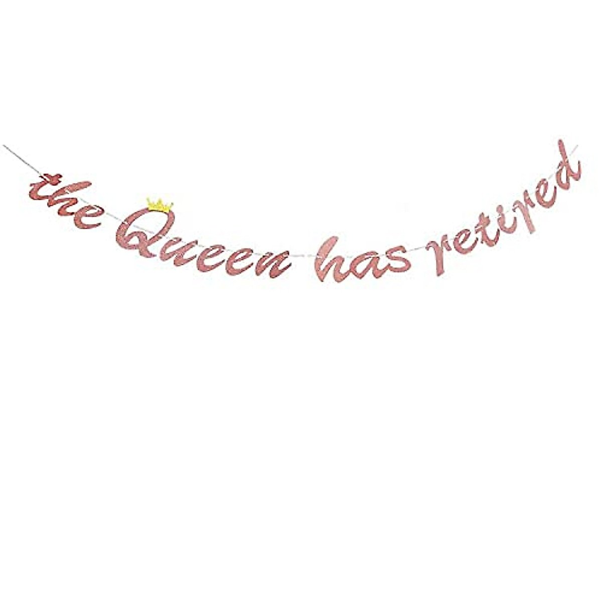 Coolpala The Queen Has Retired Banner,Pink Glitter Happy RetirementFarewellOfficially Retired Party Decorations for WomenQueen Mrs.