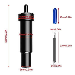CJRSLRB 5Pcs Explore Deep Cut Blades and Housing for Cricut Explore Maker 3/Maker/Explore 3/Air 2/Air/One (Black)